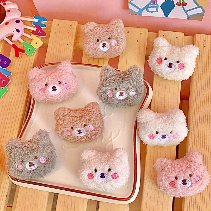 Japanese Cute Fluffy Bear Pin Cartoon Badge for bags clothes decoration ...