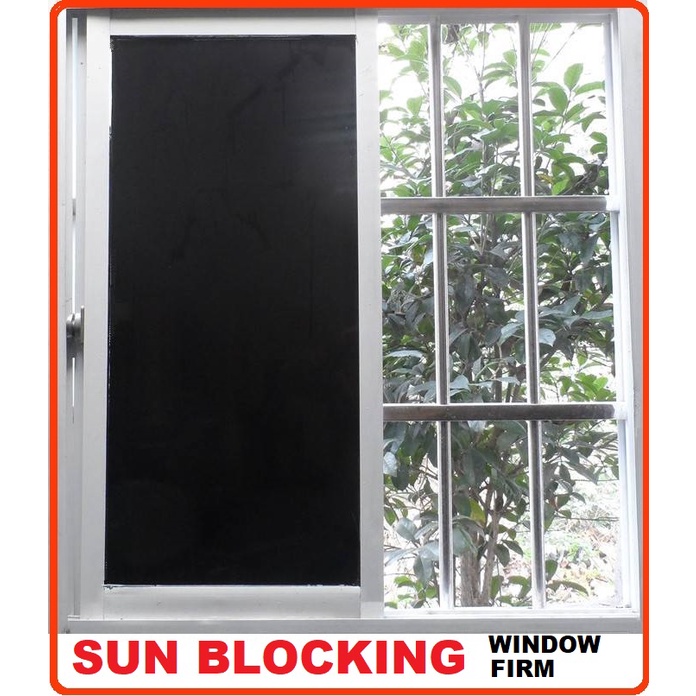 Sun Blocking Window Tinted Black DIY PrivacyFilm Glass Window Tinted ...