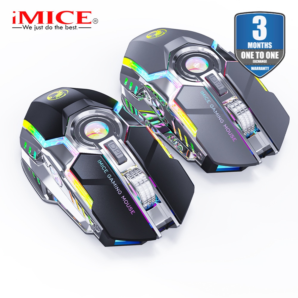 iMICE G7 Rechargeable 2.4G Wireless Gaming Mouse RGB Gaming Mice Silent ...