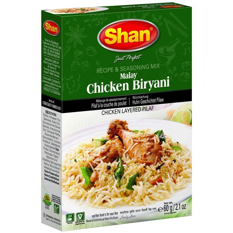 Shan Malay Chicken Biryani Mix 60gm / Rempah Nasi Briyani Ayam 60g ...