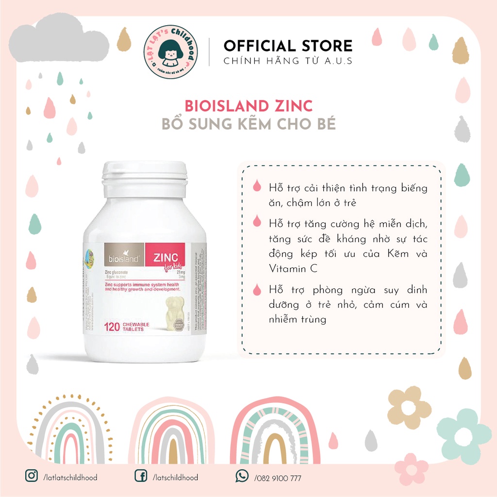 Bio Island Zinc Zinc Supplement 120 Tablets For Babies Australia (BILL ...