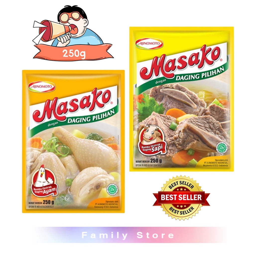 Masako Perisa Daging Lembu & Perisa Ayam 250g | Shopee Malaysia