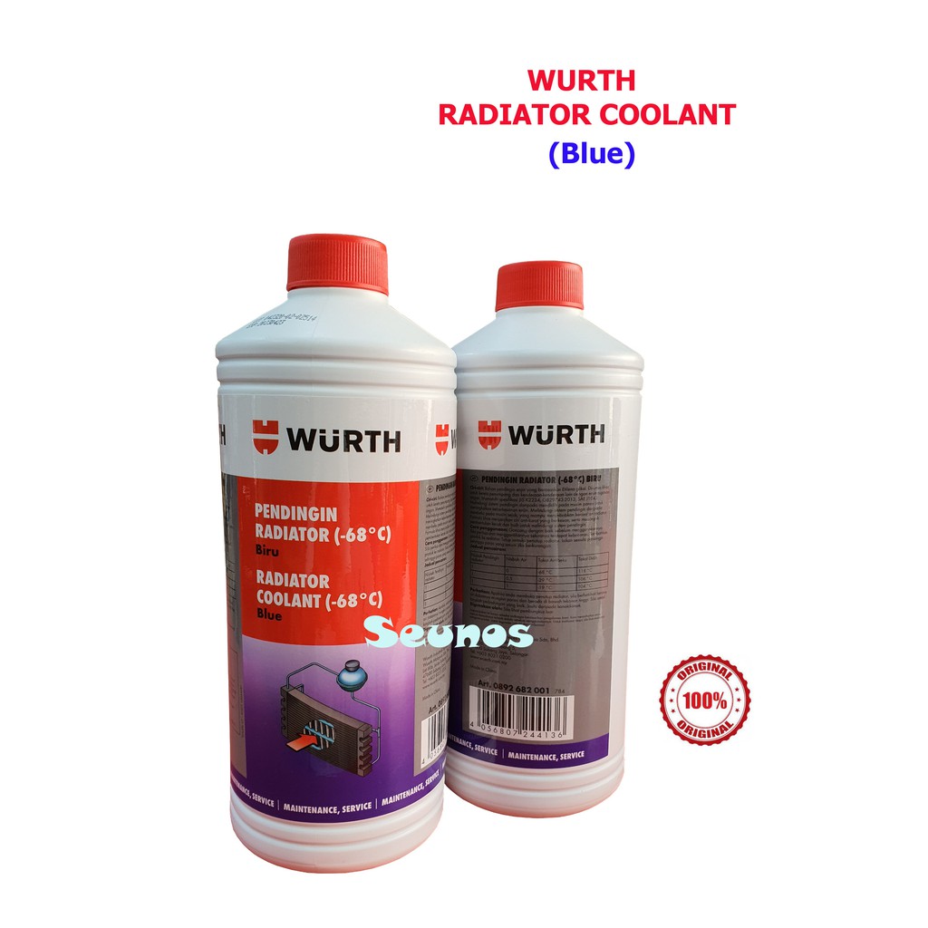 100% Original Wurth Radiator Coolant Blue (1000ml) | Shopee Malaysia