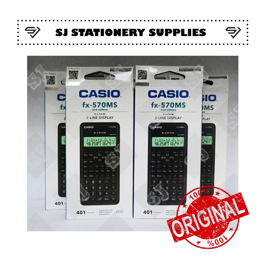 CASIO Calculator Casio fx-570MS 2nd edition (100% Original) | Shopee ...