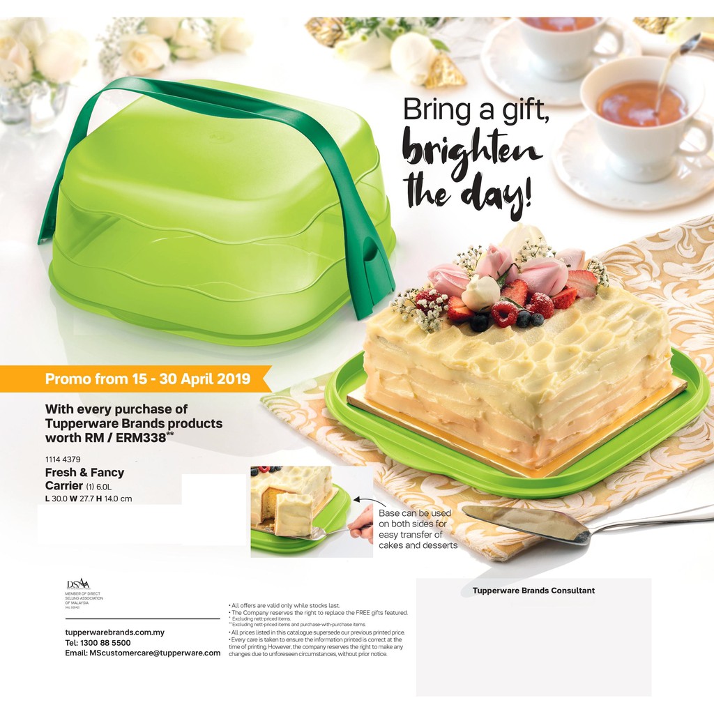 Tupperware Fresh & Fancy Carrier (Cake Taker) | Shopee Malaysia