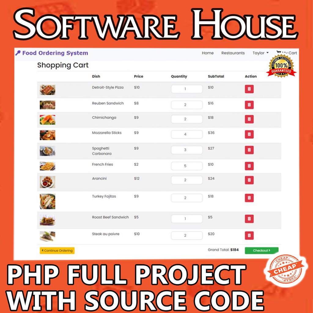 Food Ordering System Full PHP Project with Source Code | Shopee Malaysia