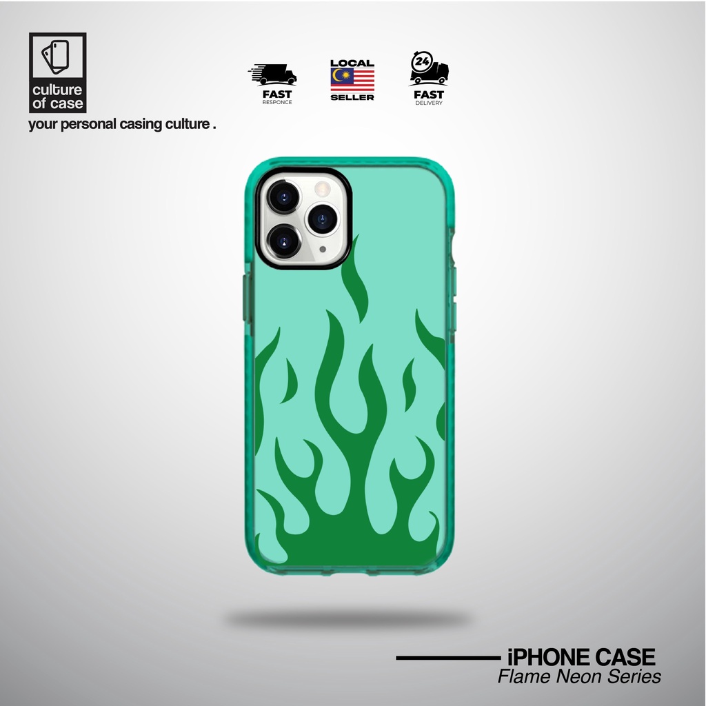 Flame neon series A (NEON CASE) Neon Case 7 8 PLUS XS MAX 11 PRO MAX 12 ...