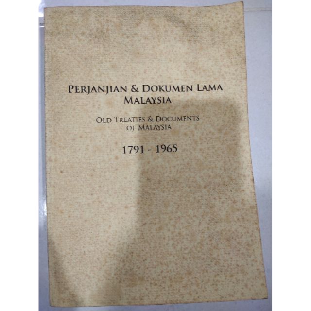 PERJANJIAN & DOKUMEN LAMA MALAYSIA 1791-1965 | Shopee Malaysia