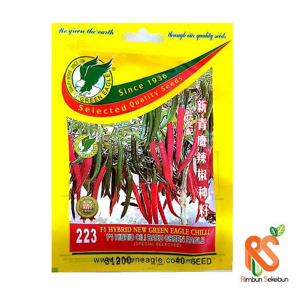 Biji Benih Cili Baru F1 Hybrid 223 New Green Eagle Chili Seeds GE ...