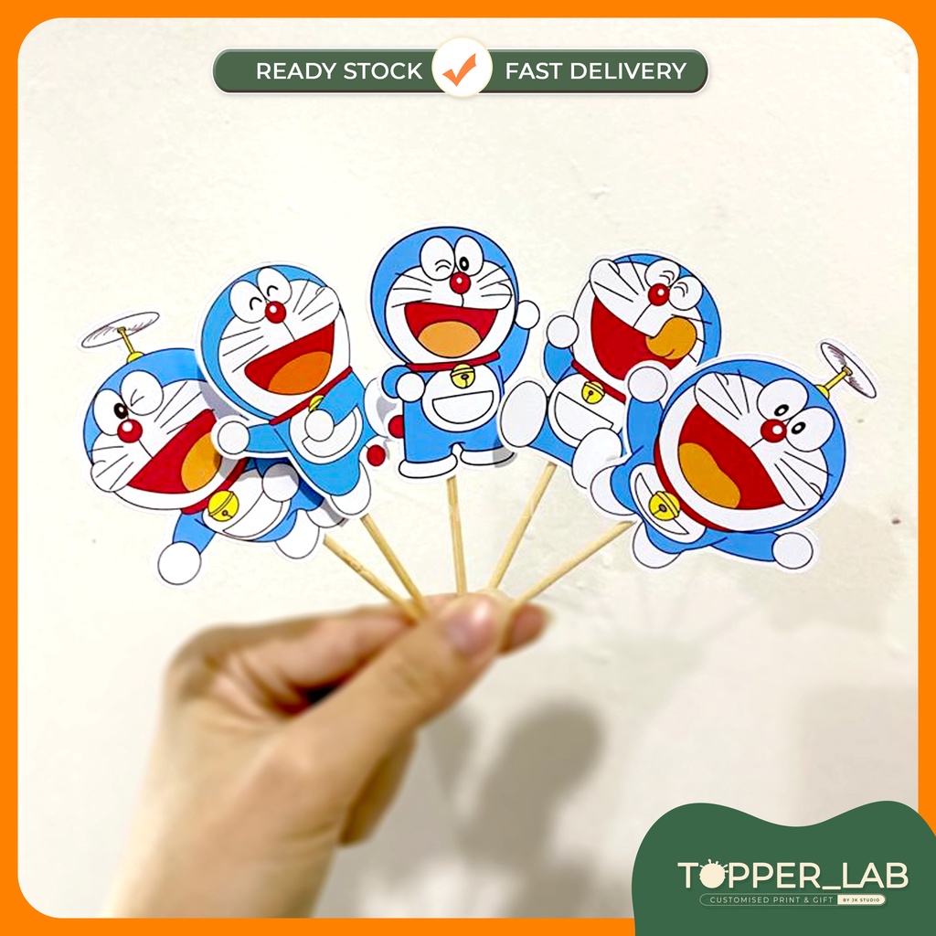 [20PCS] Cupcake Topper - Doraemon - Ready Stock - Custom Cake Topper ...