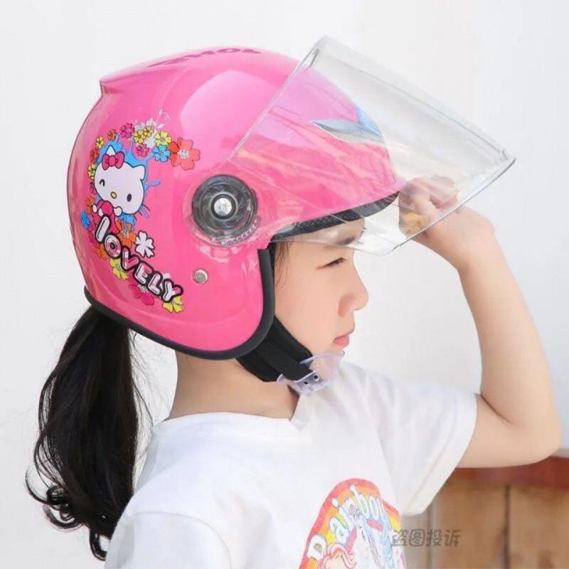 HELMET HALF BUDAK CARTOON KIDS + VISOR CAP MOTOR MOTO MOTOSIKAL TOPI ...