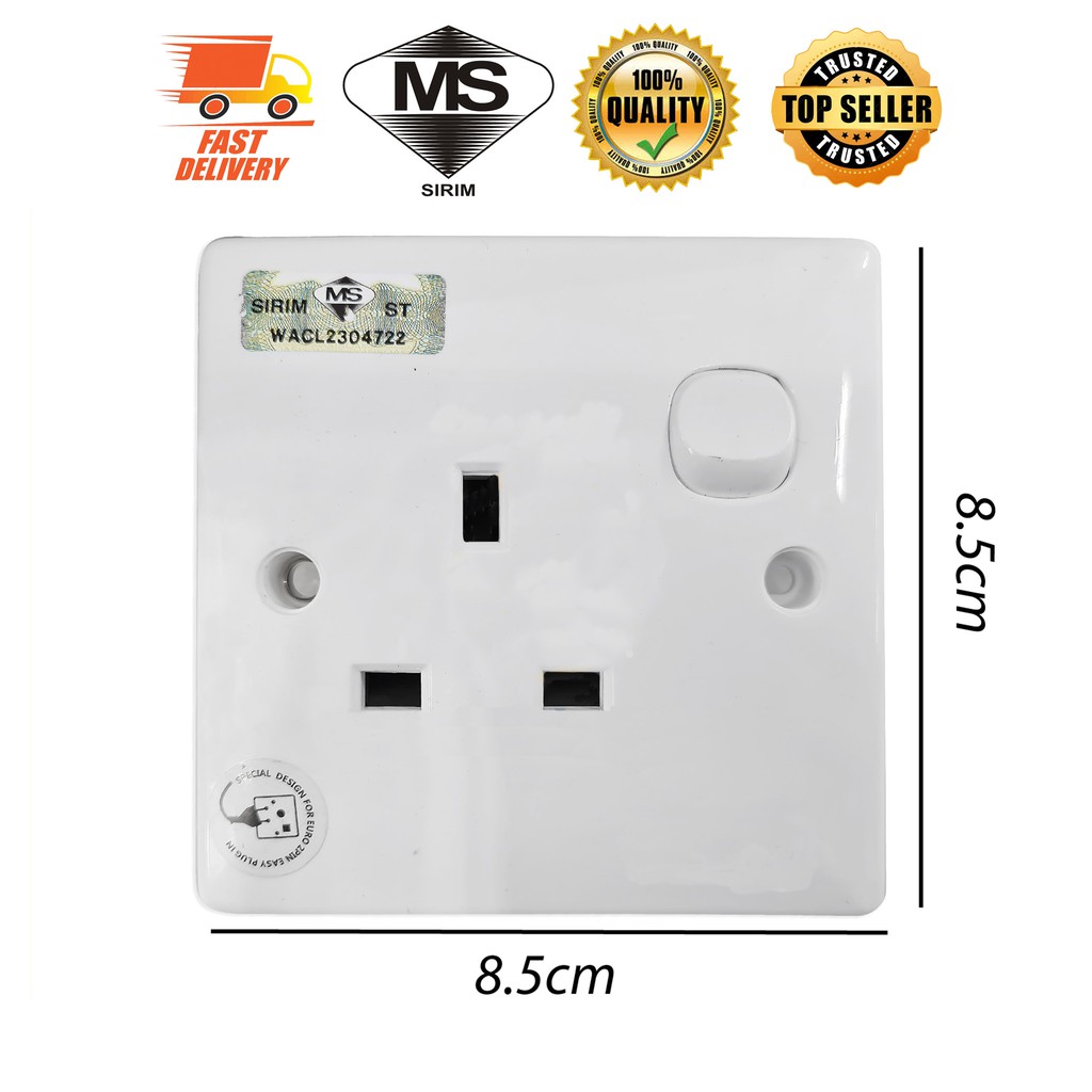 13A SWITCH SOCKET SIRIM APPROVED ORIGINAL [READY STOCK] | Shopee Malaysia