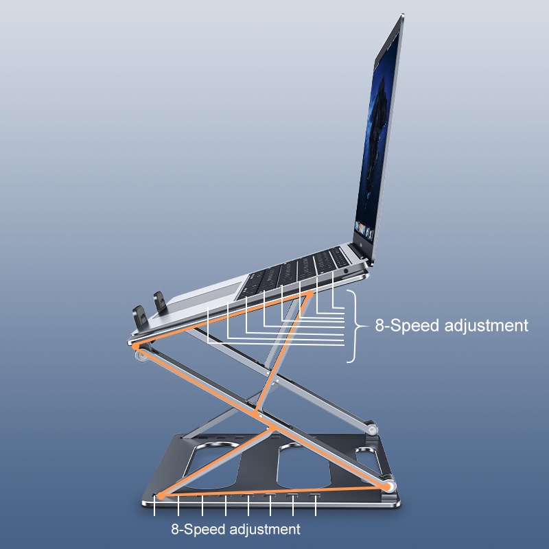 OATSBASF Multi-Speed Laptop Stand Aluminum Metal Raisable Height ...