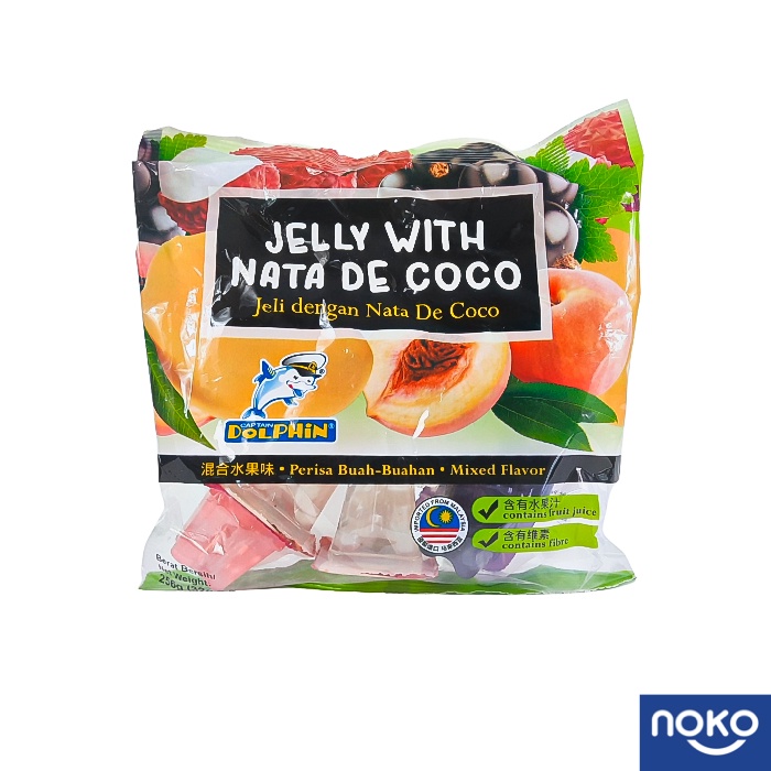 Captain Dolphin Assorted Fruit Flavor Jelly with Nata De Coco - 3378 | Shopee Malaysia