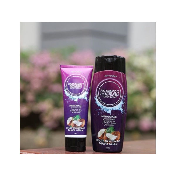 Shampoo Dan Krim Rambut Super Lebat D'Herbs Original HQ | Shopee Malaysia