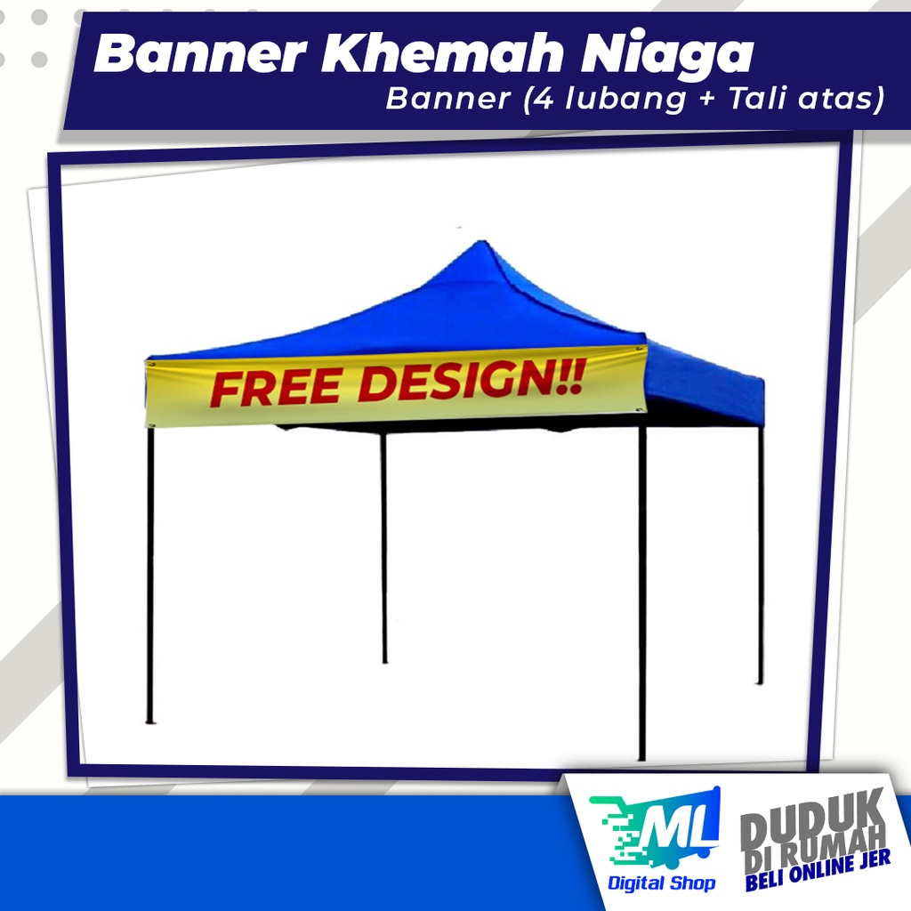 [Siap Design] Banner Niaga Bazaar Khemah Pasar Malam Custom | Shopee ...