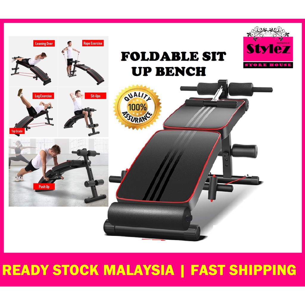 Home Fitness Gym Foldable Sit Push Ups Supine Spine Board Bench Chair ...