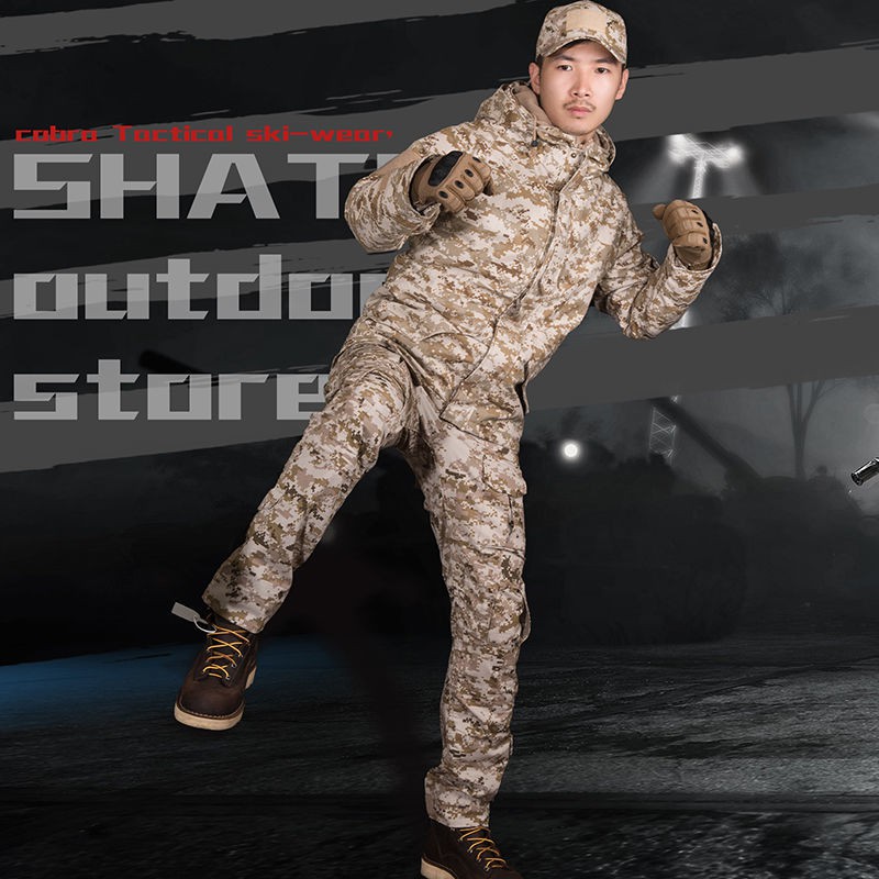 Winter python pattern kamuflase seragam taktikal saman lelaki jaket ...
