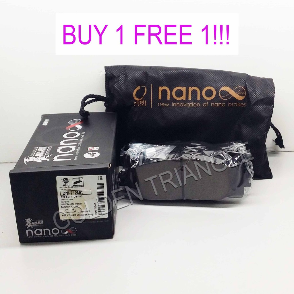 TOYOTA CAMRY 2.4 ACV40 '06/ ACV50 COMPACT NANO INFINITY BRAKE PAD DNI ...