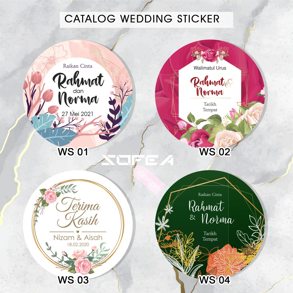 WEDDING STICKER / GOODIES STICKER / STIKER KAHWIN READY DESIGN | Shopee ...