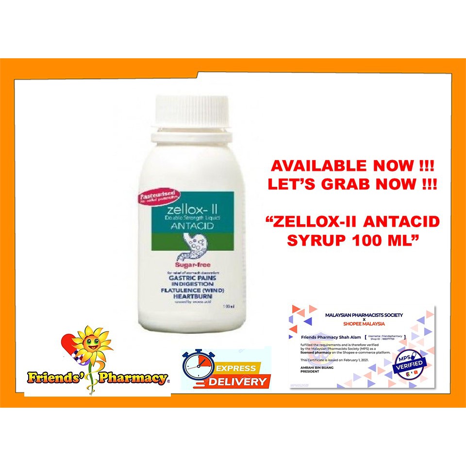 ZELLOX-II !!! ZELLOX-II !!! ZELLOX-II DOUBLE STRENGHT ANTACID 100 ML | Shopee Malaysia