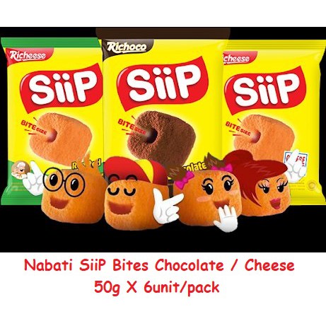 Nabati SiiP Bites Chocolate / Cheese 50g x 6unit/pack | Shopee Malaysia