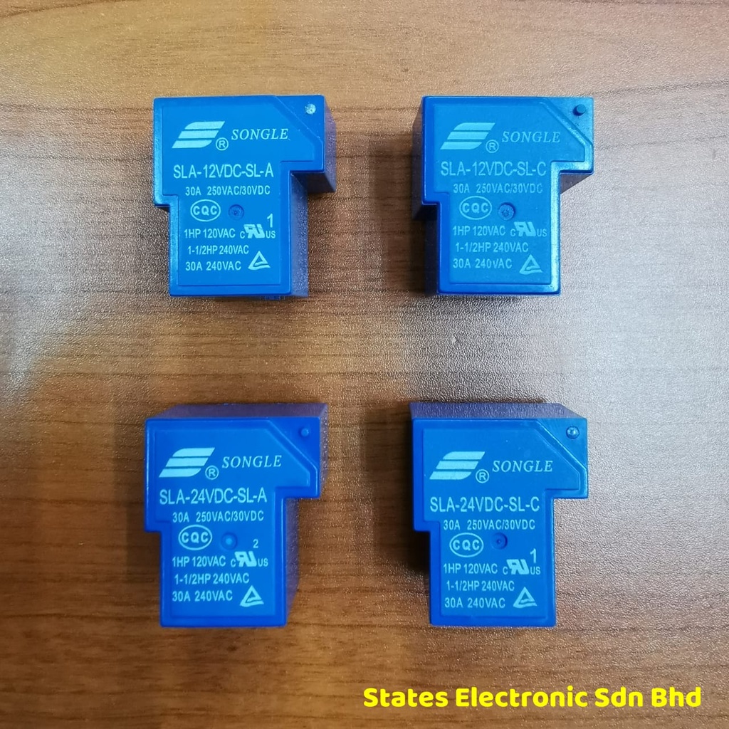 SONGLE SPST T90 30A 250VAC Relay (5V/12V/24V 4pin/5pin/6pin) | Shopee ...