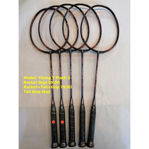 Young Y Flash Series Free String Free Grip Badminton Racket | Shopee ...