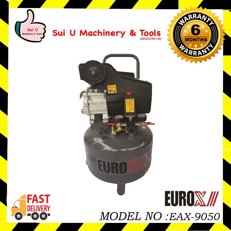 EUROX EAX-9050 / EAX9050 50L 3HP Air Compressor 8bar (Vertical Tank) | Shopee Malaysia