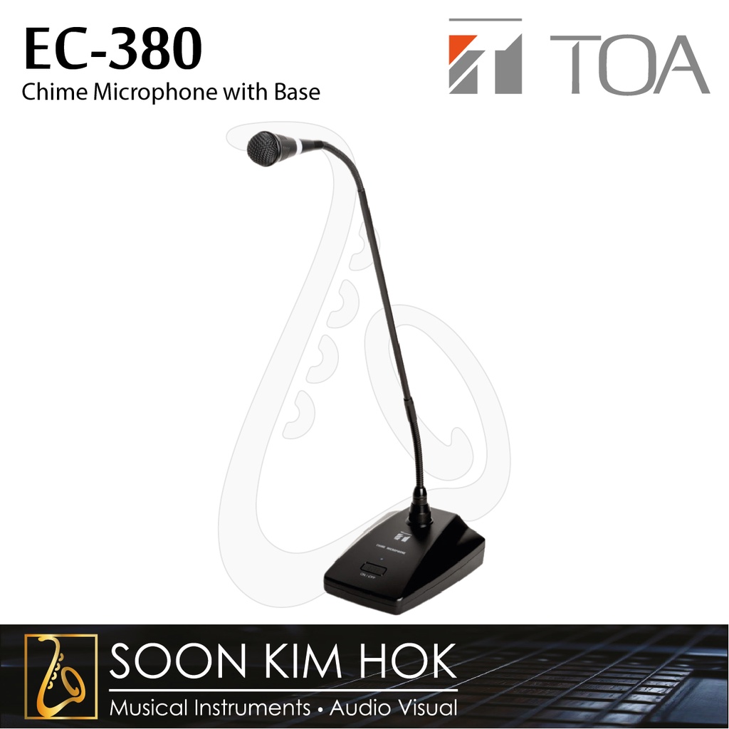 TOA EC-380 Chime Microphone [6V DC (4X "AA" Batteries) Or DC Adapter (9 ...