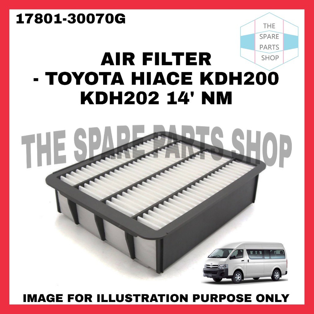 TOYOTA HIACE KDH200 KDH202 2014> AIR FILTER OEM (17801-30070) | Shopee ...