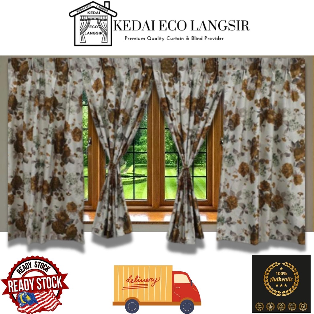 (P24) Ready Made Curtain / Siap Jahit Langsir, Langsir Moden, Langsir ...