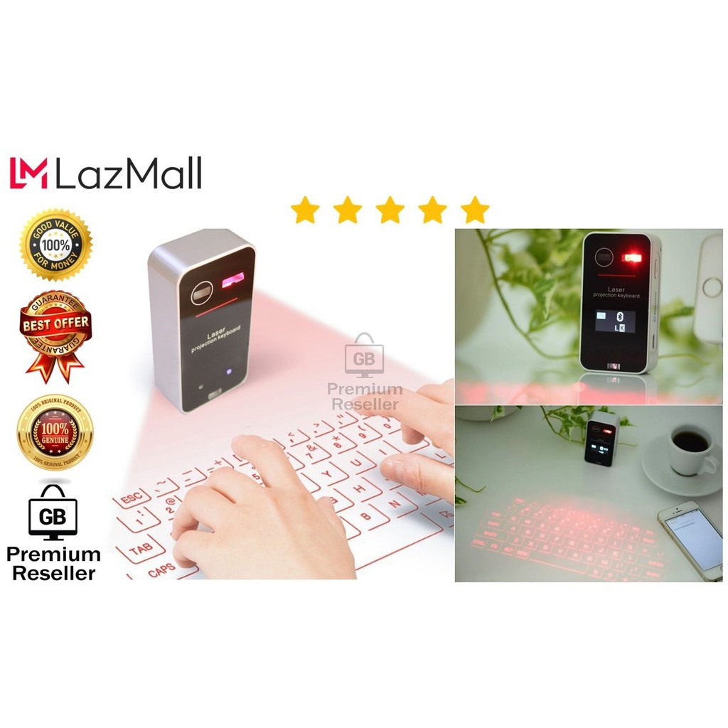 GB-Store 100%[Original] Wireless Mini Portable Laser Virtual Projection ...