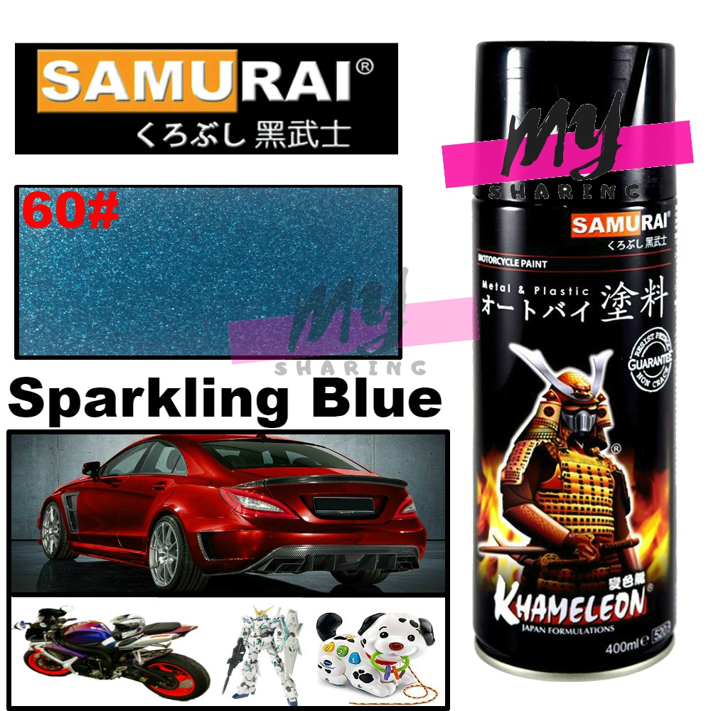 Samurai 60 Sparkling Blue Metallic Spray Paint 400ml | Shopee Malaysia