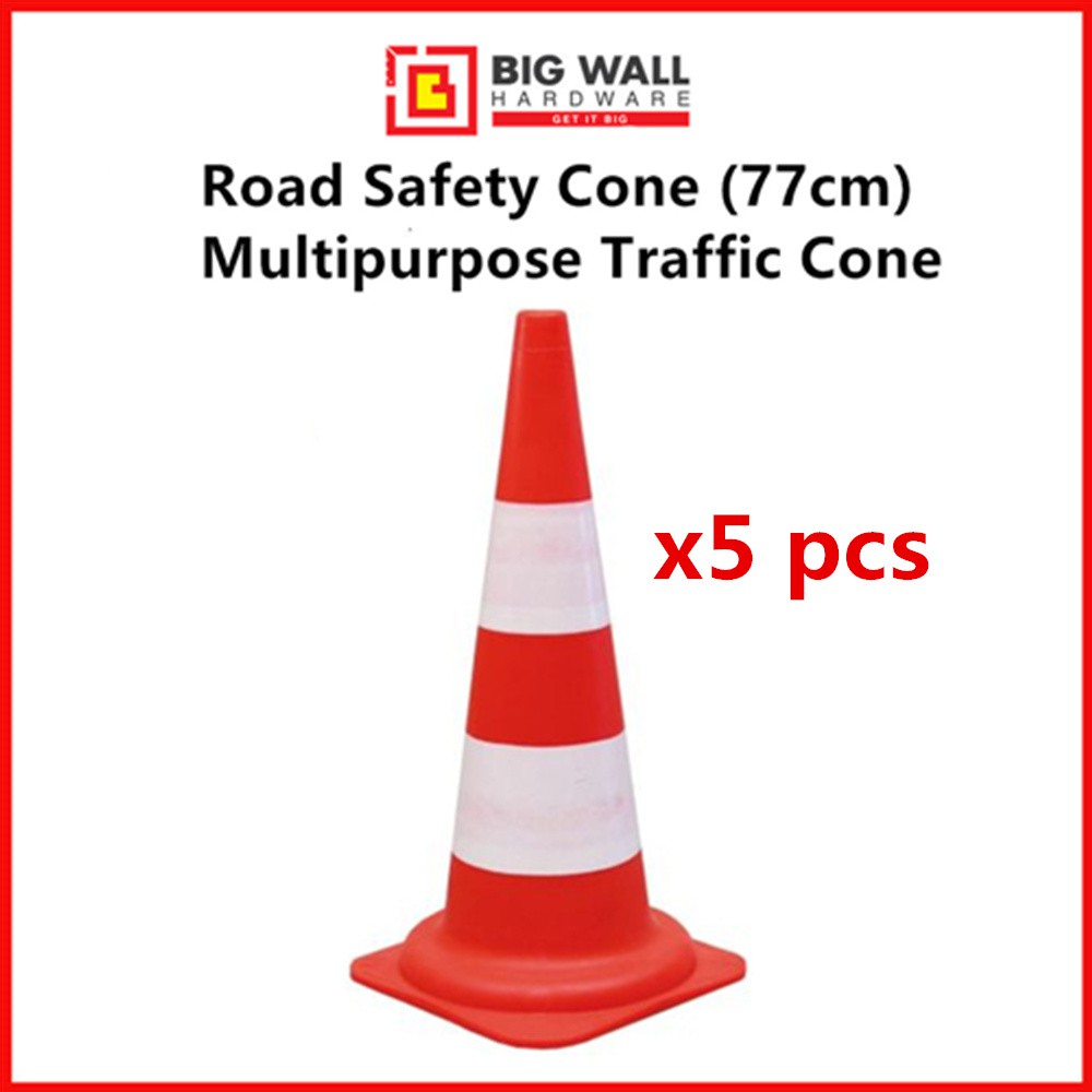Safety Cone 77cm Multipurpose Traffic Cone (Red/Orange) *5pcs in one ...
