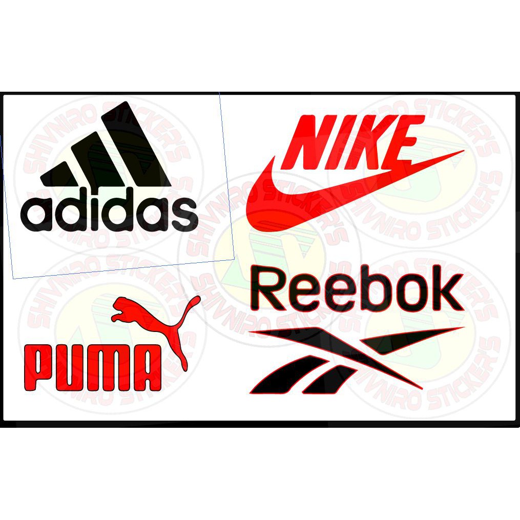 ADIDAS NIKE REEBOK PUMA STICKER| DECAL| LORRY STICKER| BIKE STICKER ...
