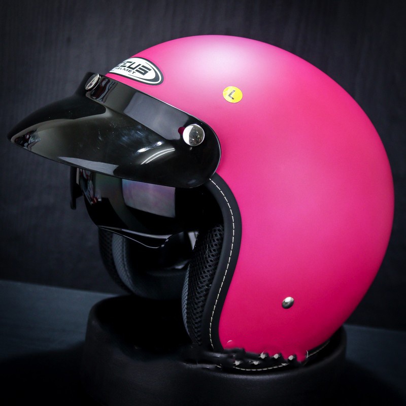 Zeus Helmet ZS388A SOLID PEACH RED Off ZS-388A RETRO + PET | Shopee ...