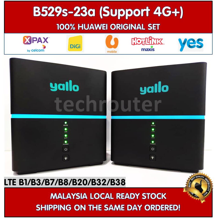 Huawei b529 b529s-23a 4g+ lte cat6 router support 4g+ yallo set with ...