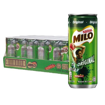 MILO TIN 240ML Nestle Milo Original Chocolate Malt Canned Drink ...