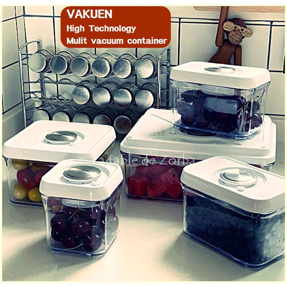 [Made in Korea] VAKUEN Vacuum Airtight tupperware Container patent ...