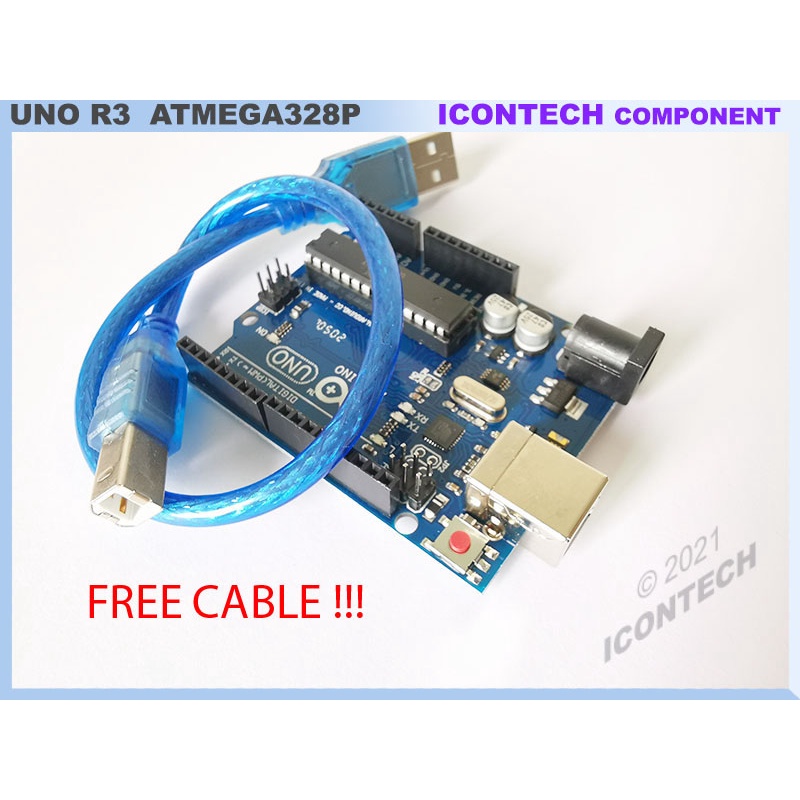 UNO ATMEGA328P Arduino UNO R3 COMPATIBLE MODEL FREE CABLE ARDUINO ...