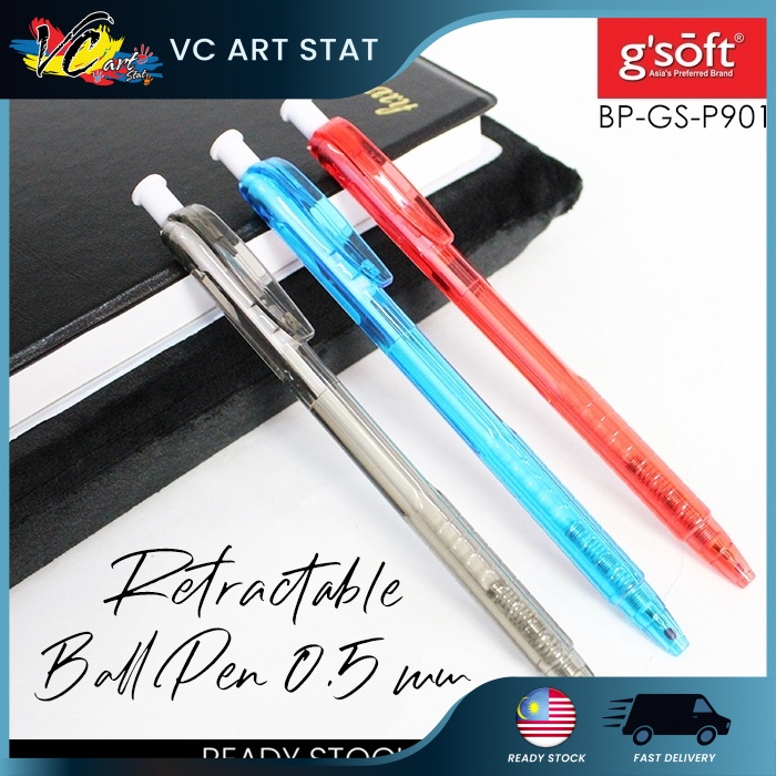 G'Soft Retractable Ball Point Pen BP-GS-P901 0.5 mm / 0.7mm | Shopee ...