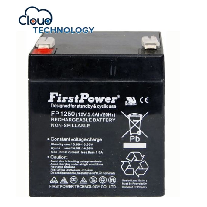 FIRSTPOWER FP1250 12V5AH VRLA RECHARGEABLE UPS/KEYPHONE BATTERY ...