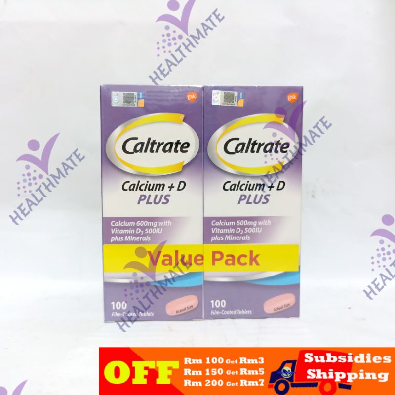 Caltrate Calcium+D 600 Plus Tablets (2X100'S) | Shopee Malaysia