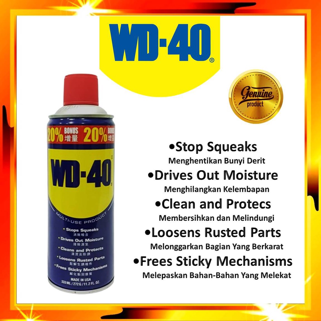 Wd 40 333ml Multi Use Anti Rust Lubricant Wd40 Spray Anti Karat