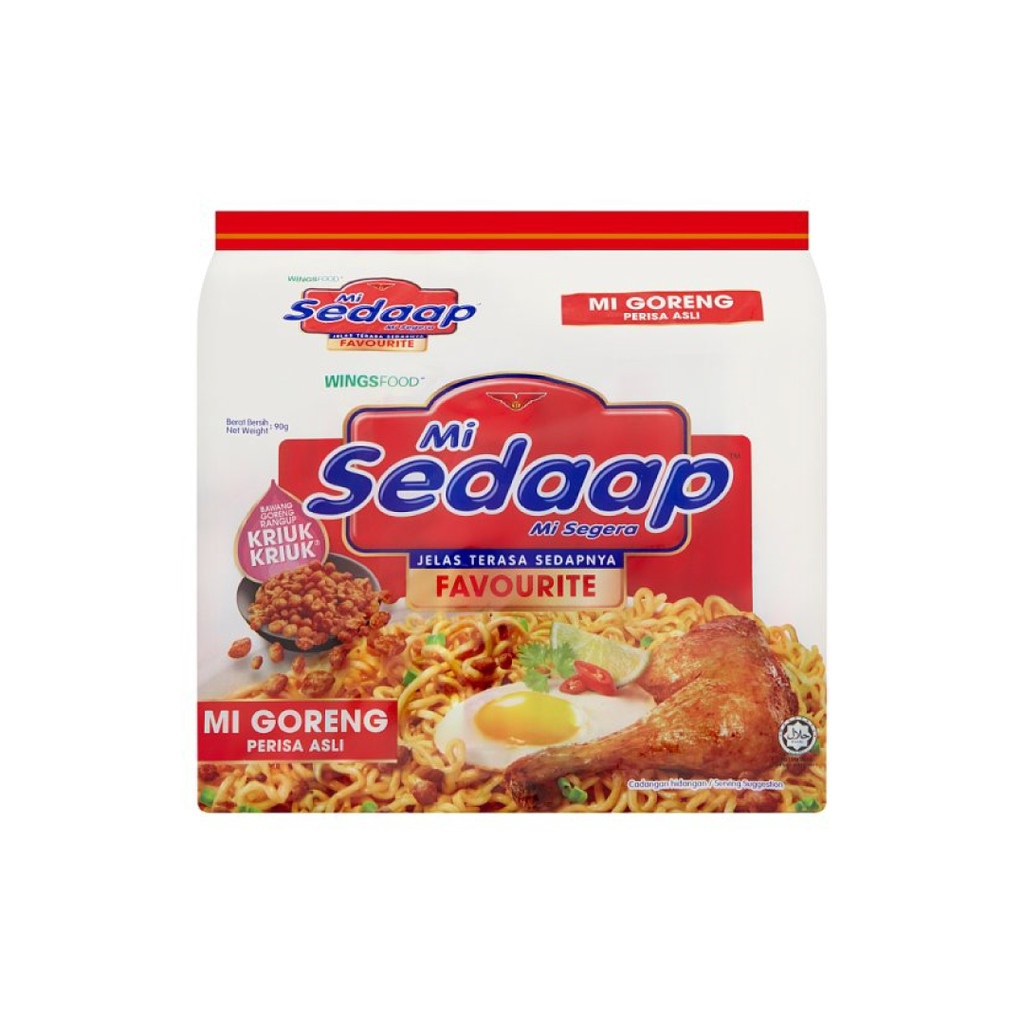 Mi sedap sedaap mee sedap goreng asli| Indomie asli 5pack | Shopee Malaysia