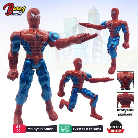 Superhero Spiderman Action Figure Toy Robot with Music Light 43cm ...