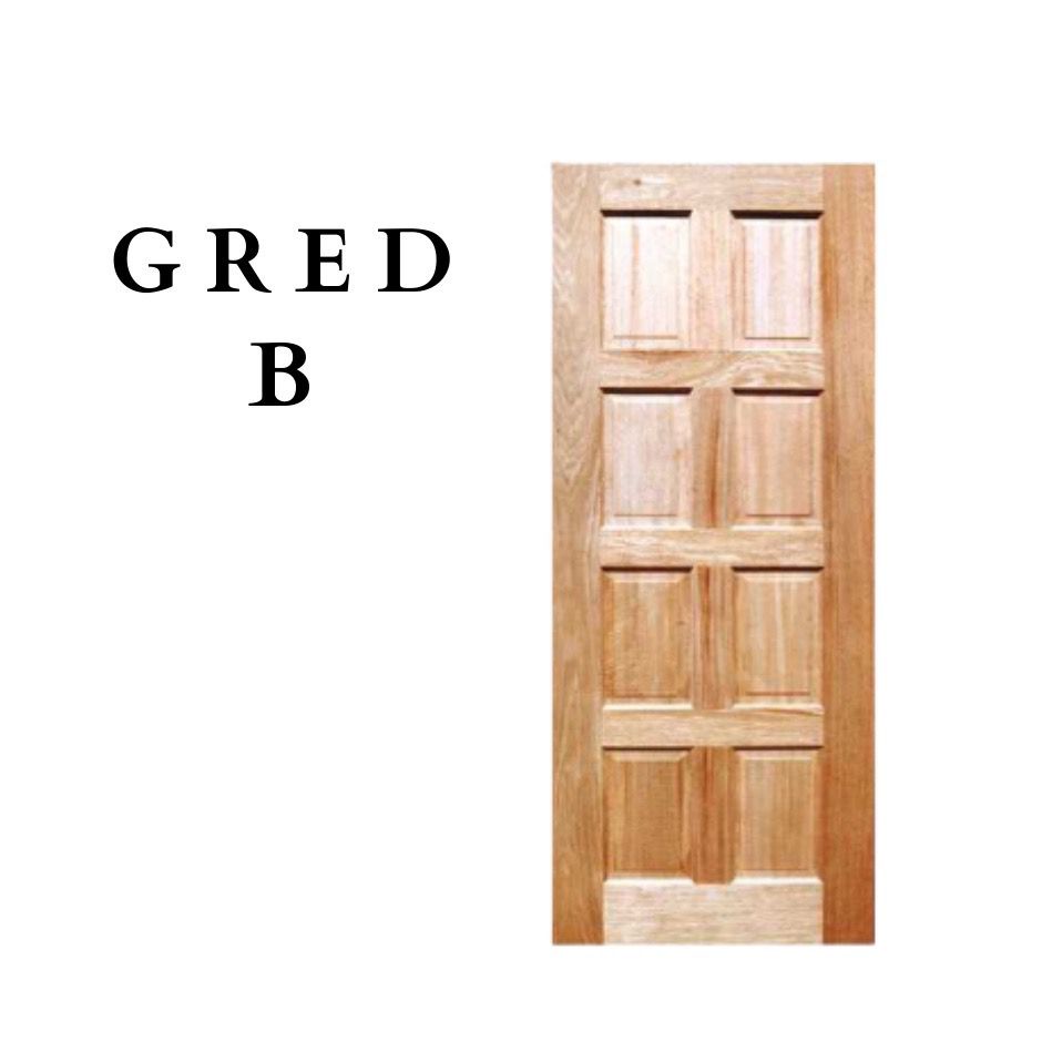 Timber Door / Pintu Solid 8 Petak Solid Wooden Door / Malaysia Door ...