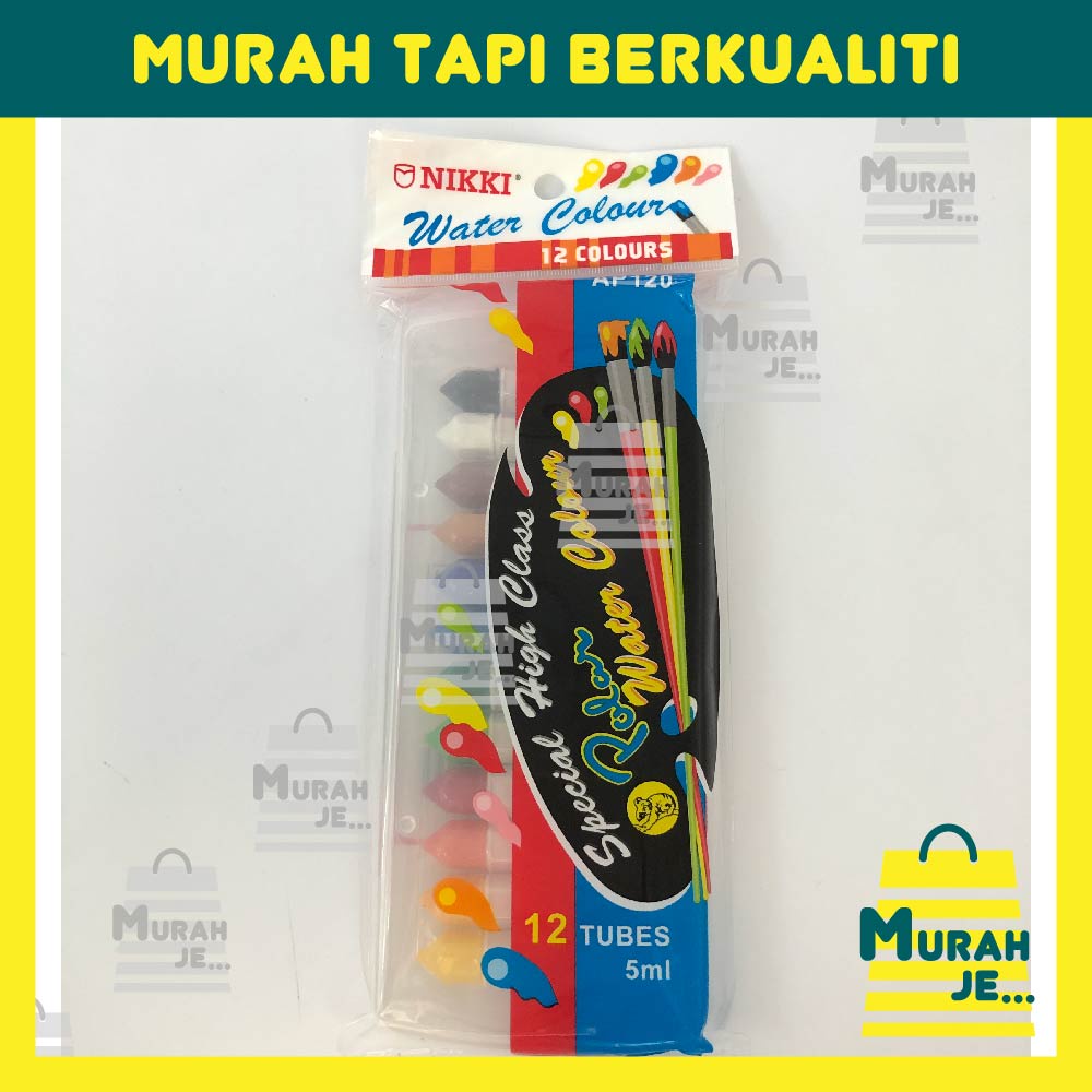 Nikki Water Colour Set 12 colours Tubes 5ml With Plastic Casing AP-120 ...