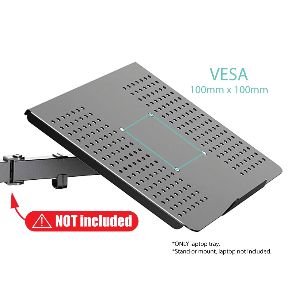 Solid Steel VESA Laptop Tray Mesh Notebook Holder Laptop Mount vesa ...